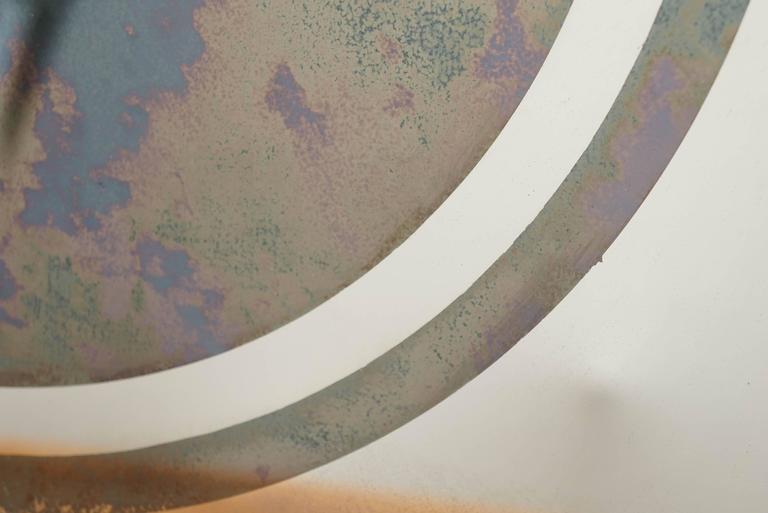 Lead Covered Wood Smoke Mirror For Sale at 1stDibs