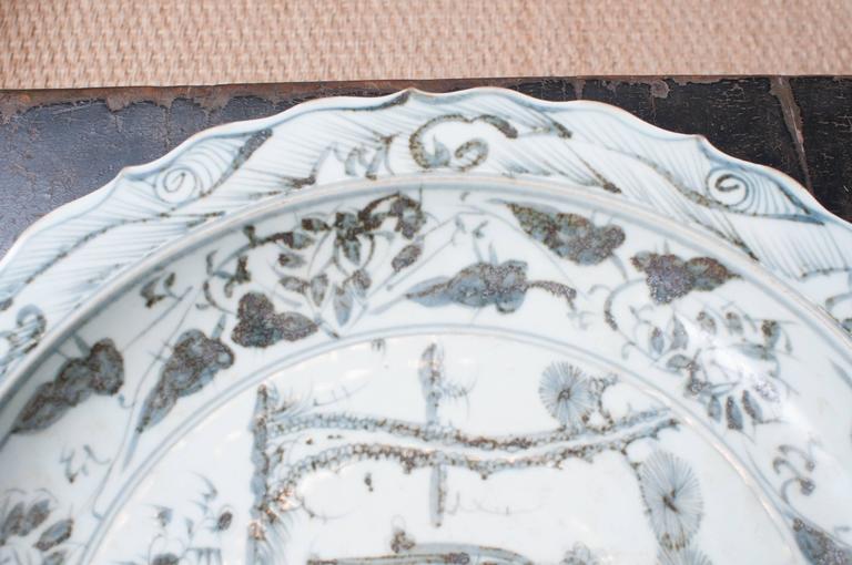 Ming Dynasty Style Chinese Porcelain Charger For Sale at 1stDibs