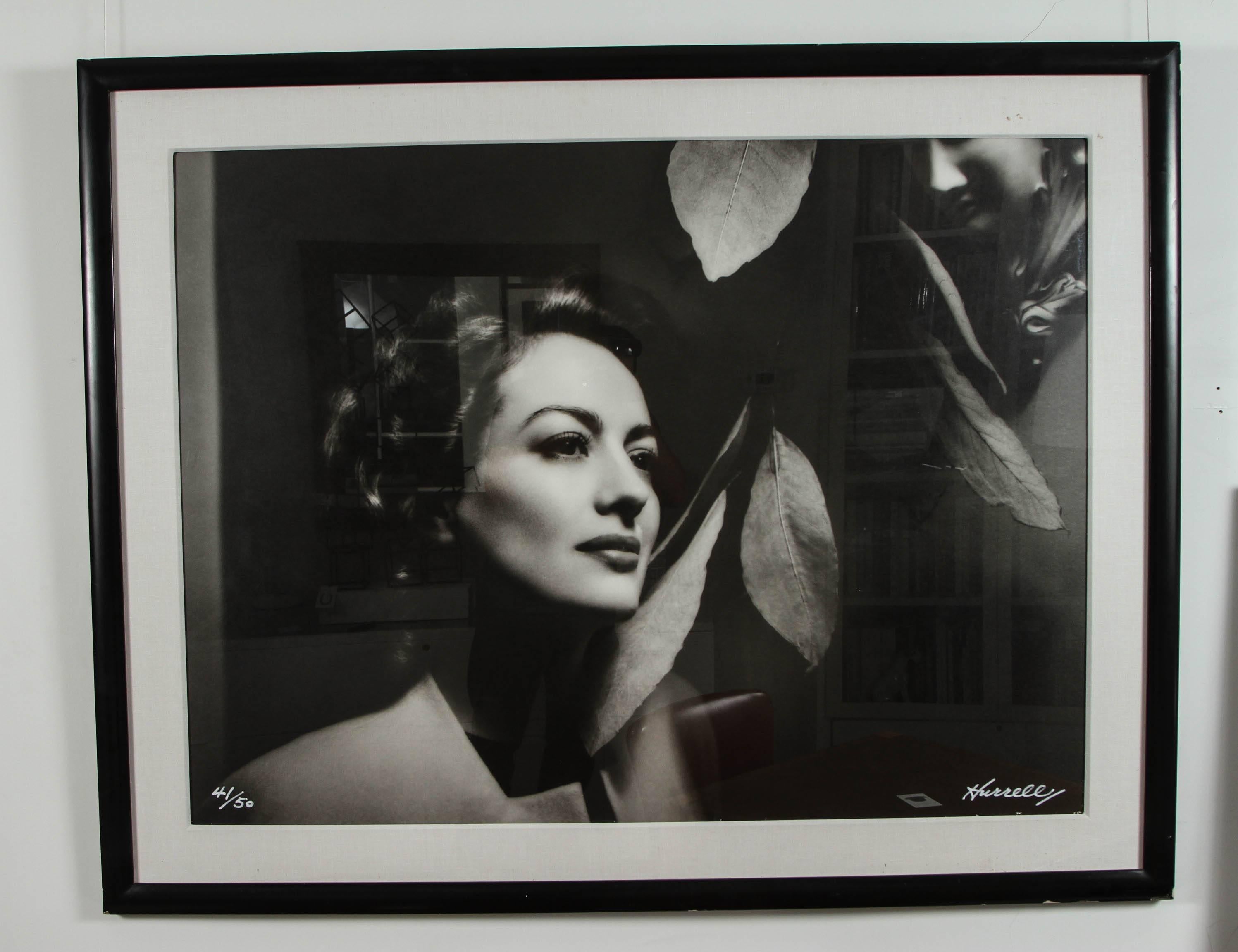 Large Framed Joan Crawford Portrait by George Hurrell, Signed at 1stDibs