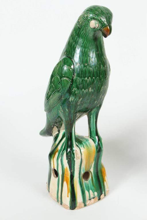 Pair of Vintage Ceramic Parrots at 1stDibs