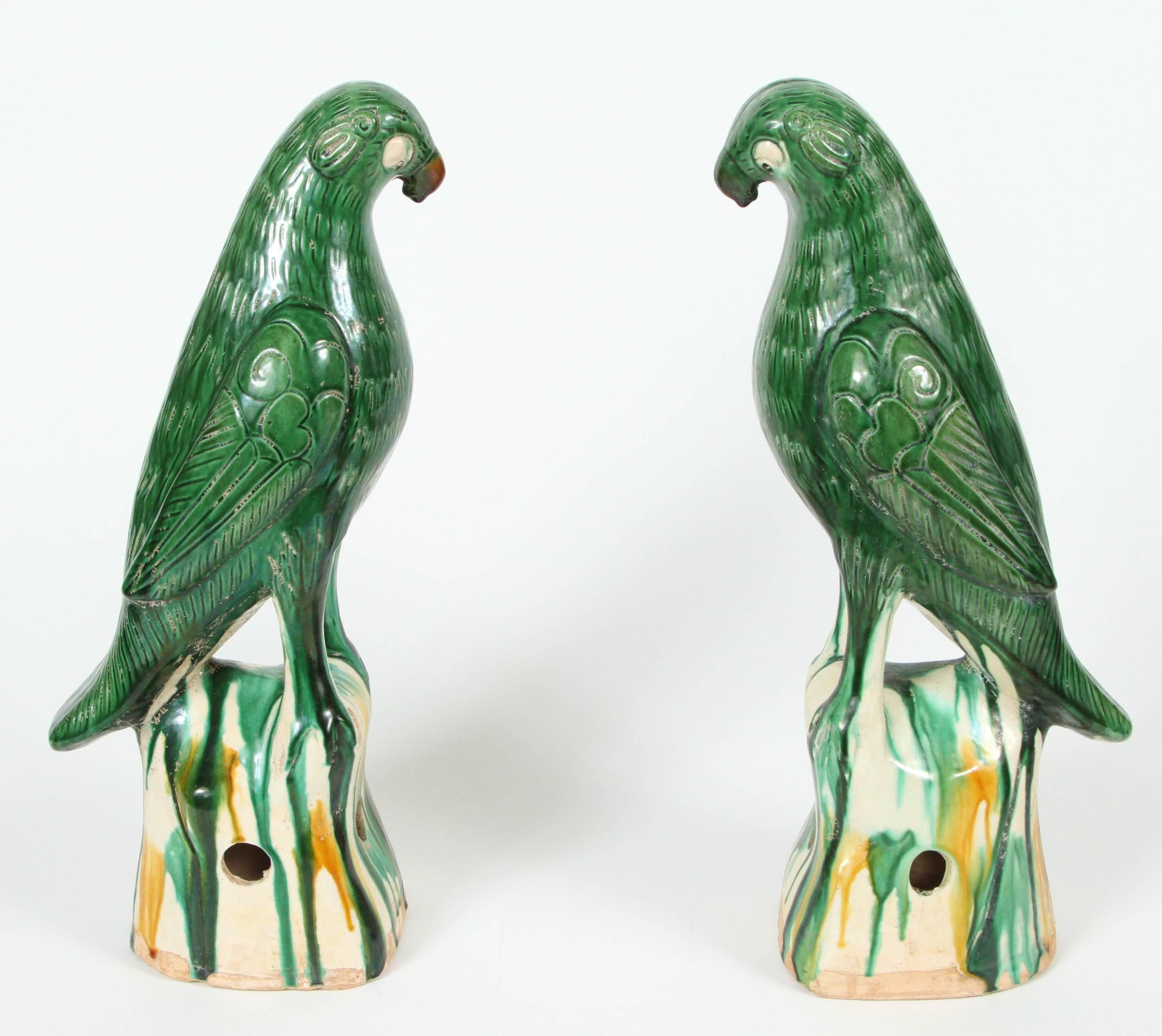 Pair of Vintage Ceramic Parrots at 1stDibs | vintage ceramic parrots
