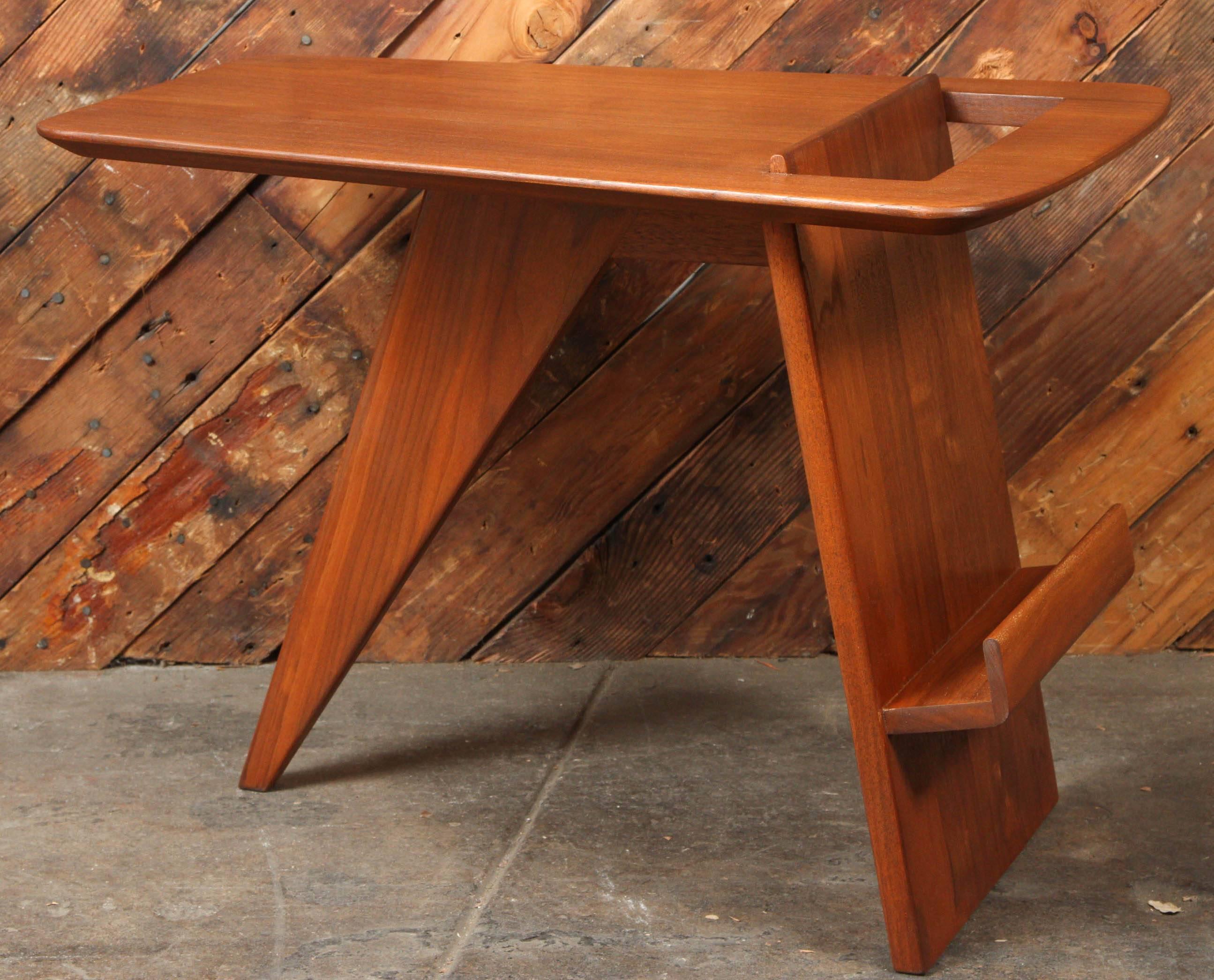 Mid-Century Jens Risom Magazine Table in Walnut with Original Tag at ...