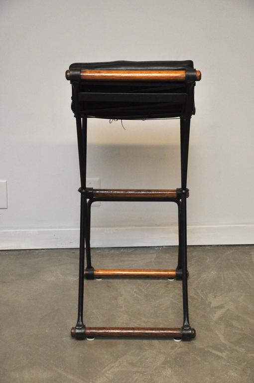 Cleo Baldon Campaign Bar Stools at 1stDibs