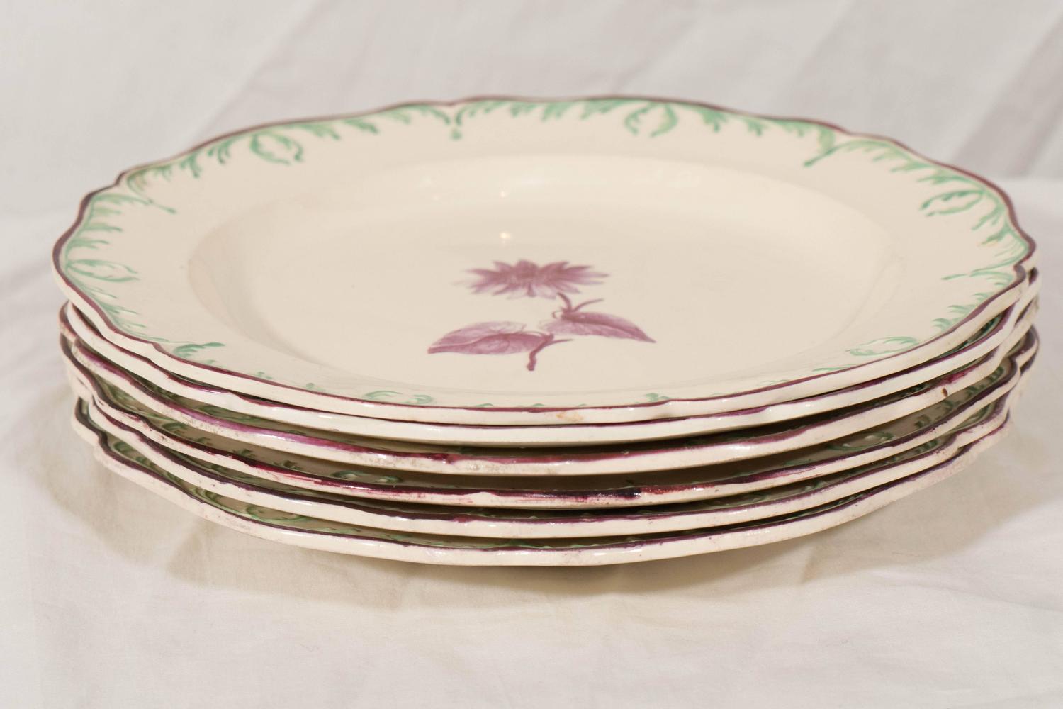 Antique Wedgwood Creamware Dishes18th Century with a Green Feather Edge ...