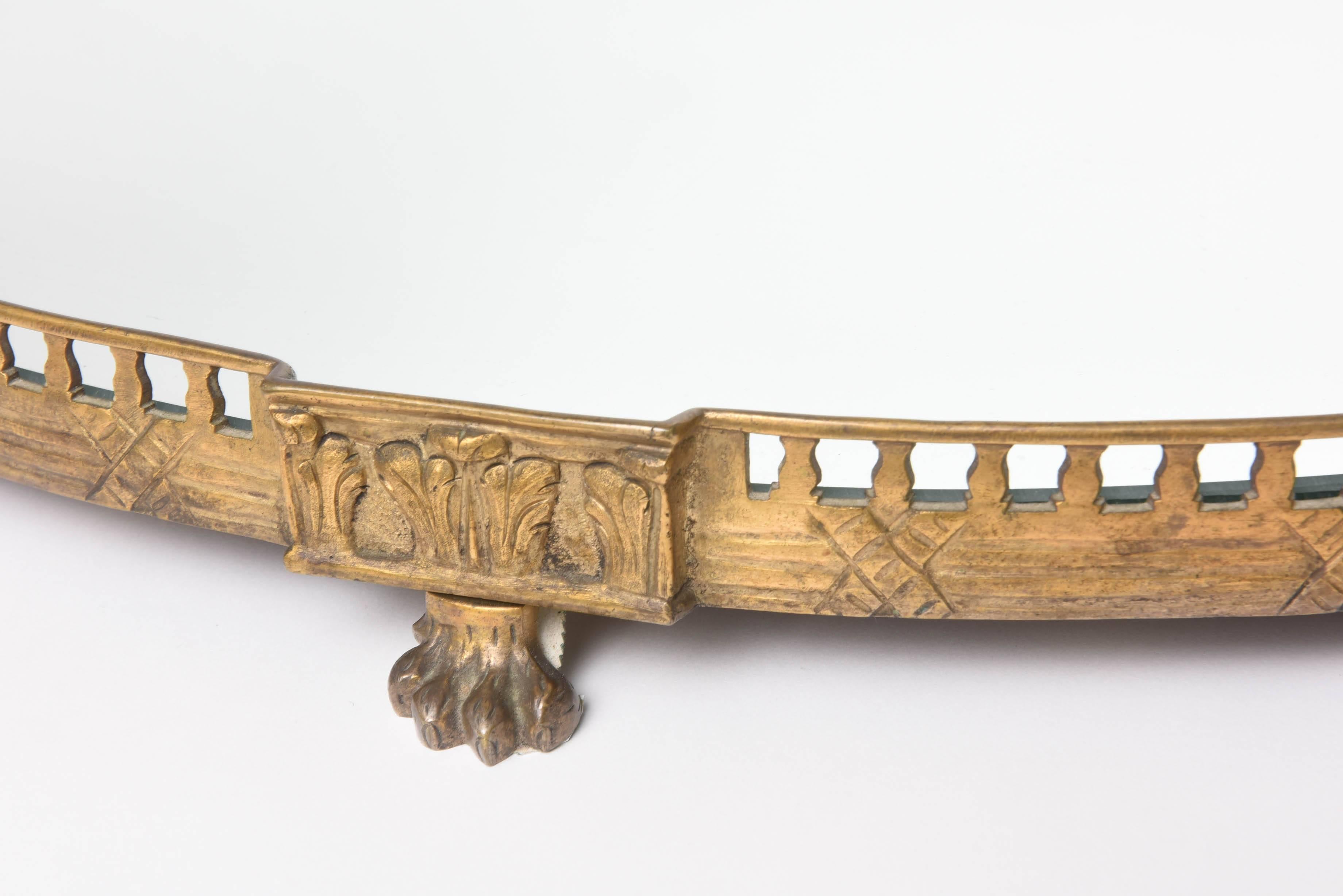 19th Century Mirrored Bronze Plateau at 1stDibs