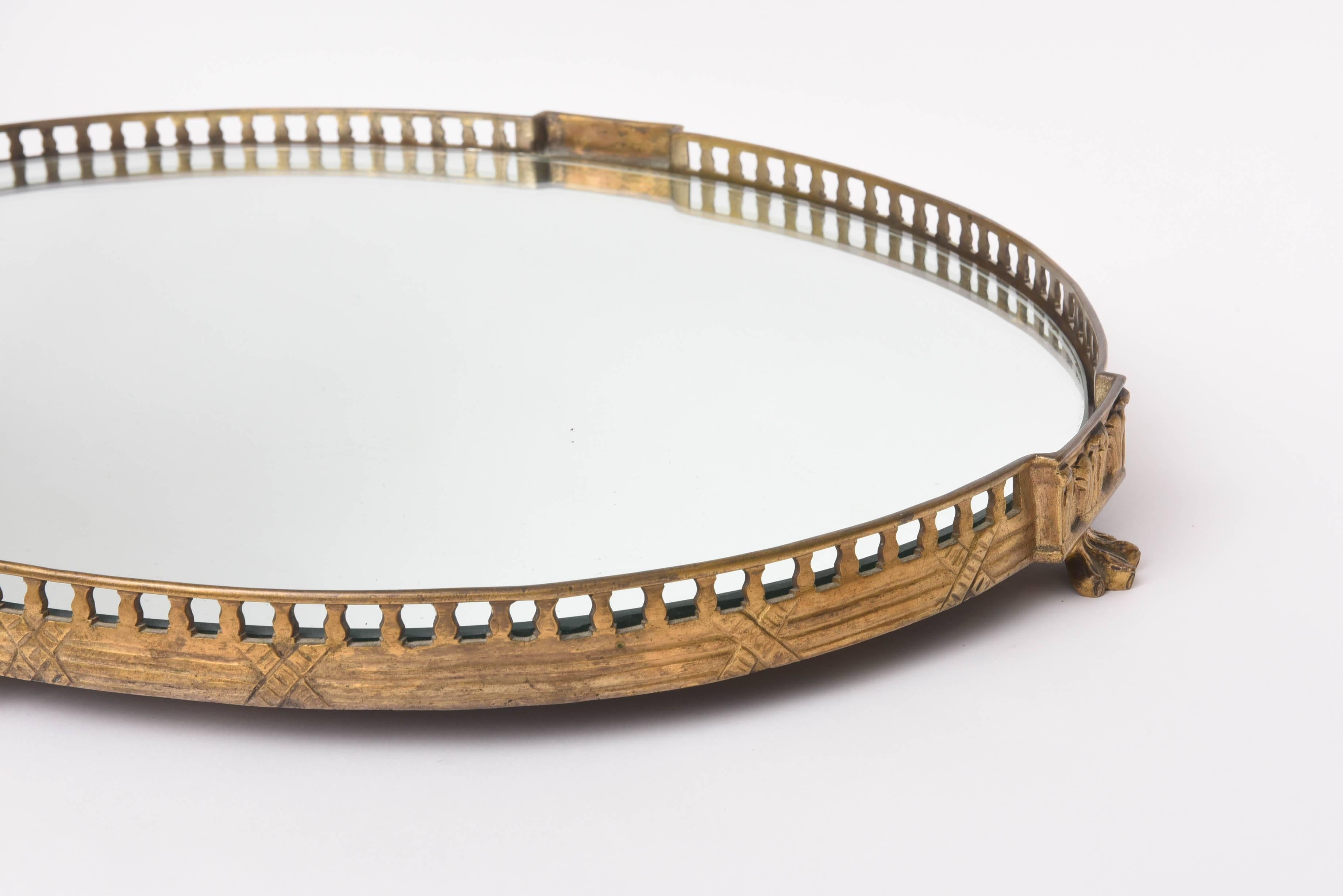 19th Century Mirrored Bronze Plateau at 1stDibs