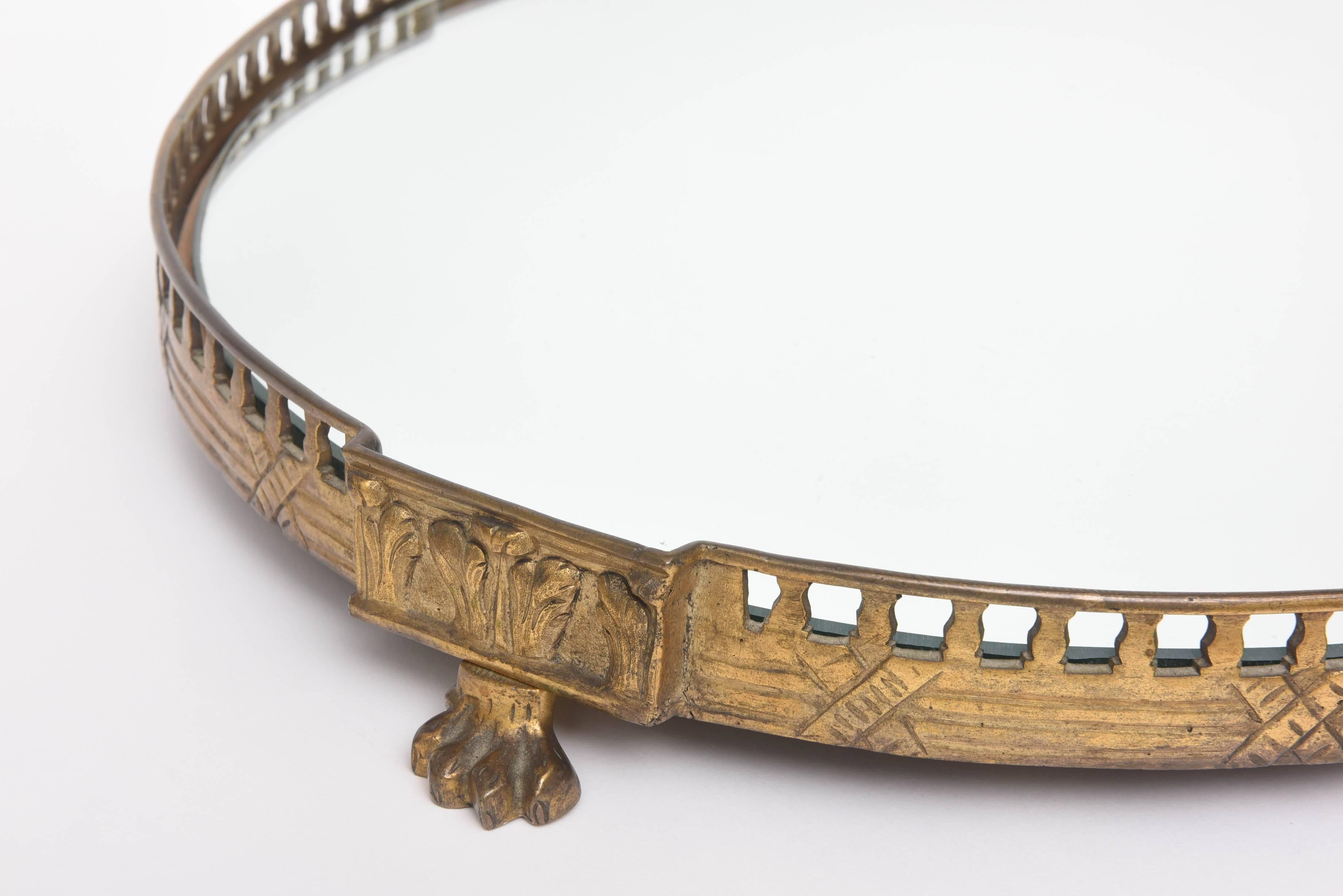 19th Century Mirrored Bronze Plateau at 1stDibs
