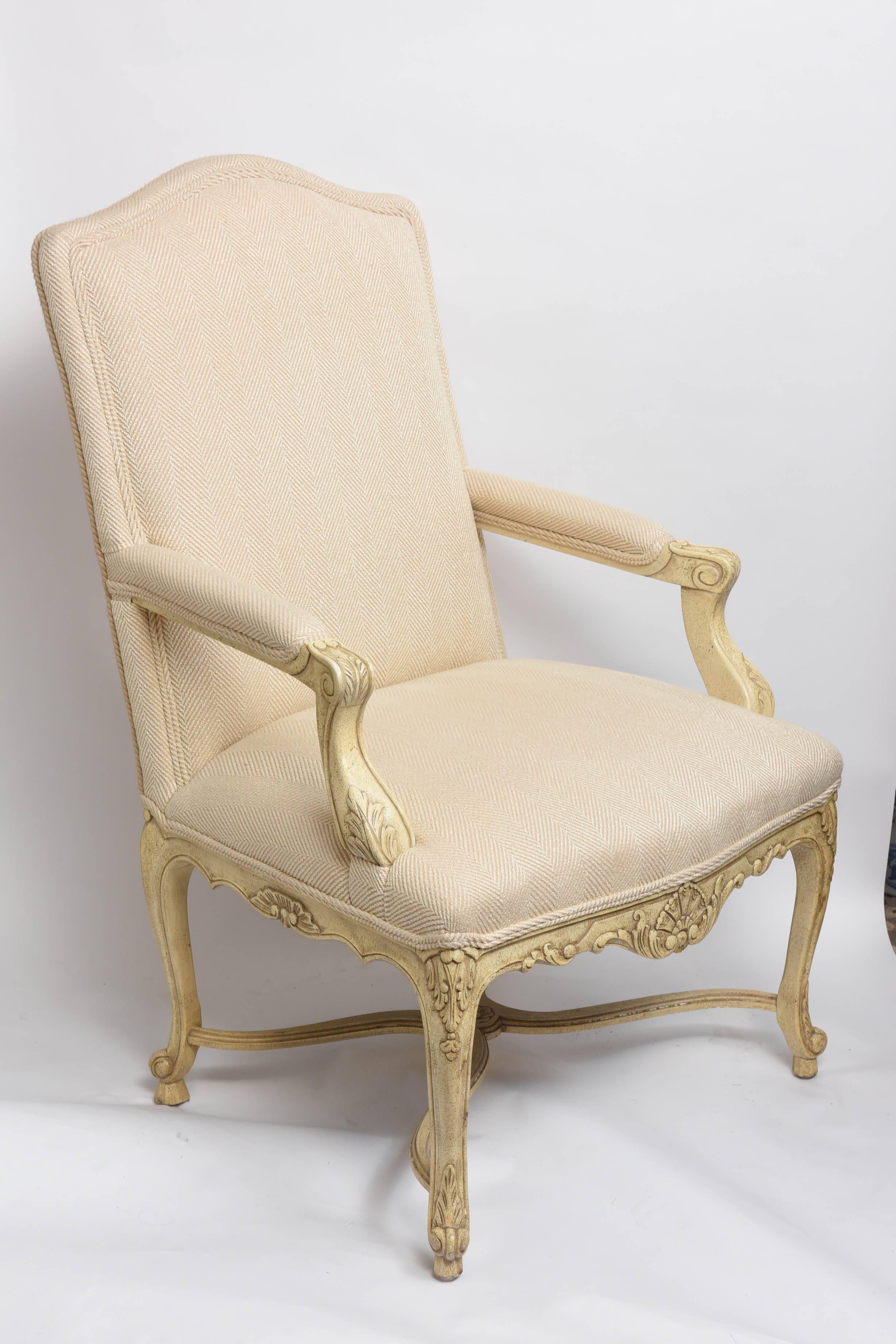 Pair of French Regency Style Armchairs at 1stDibs | french regency armchair
