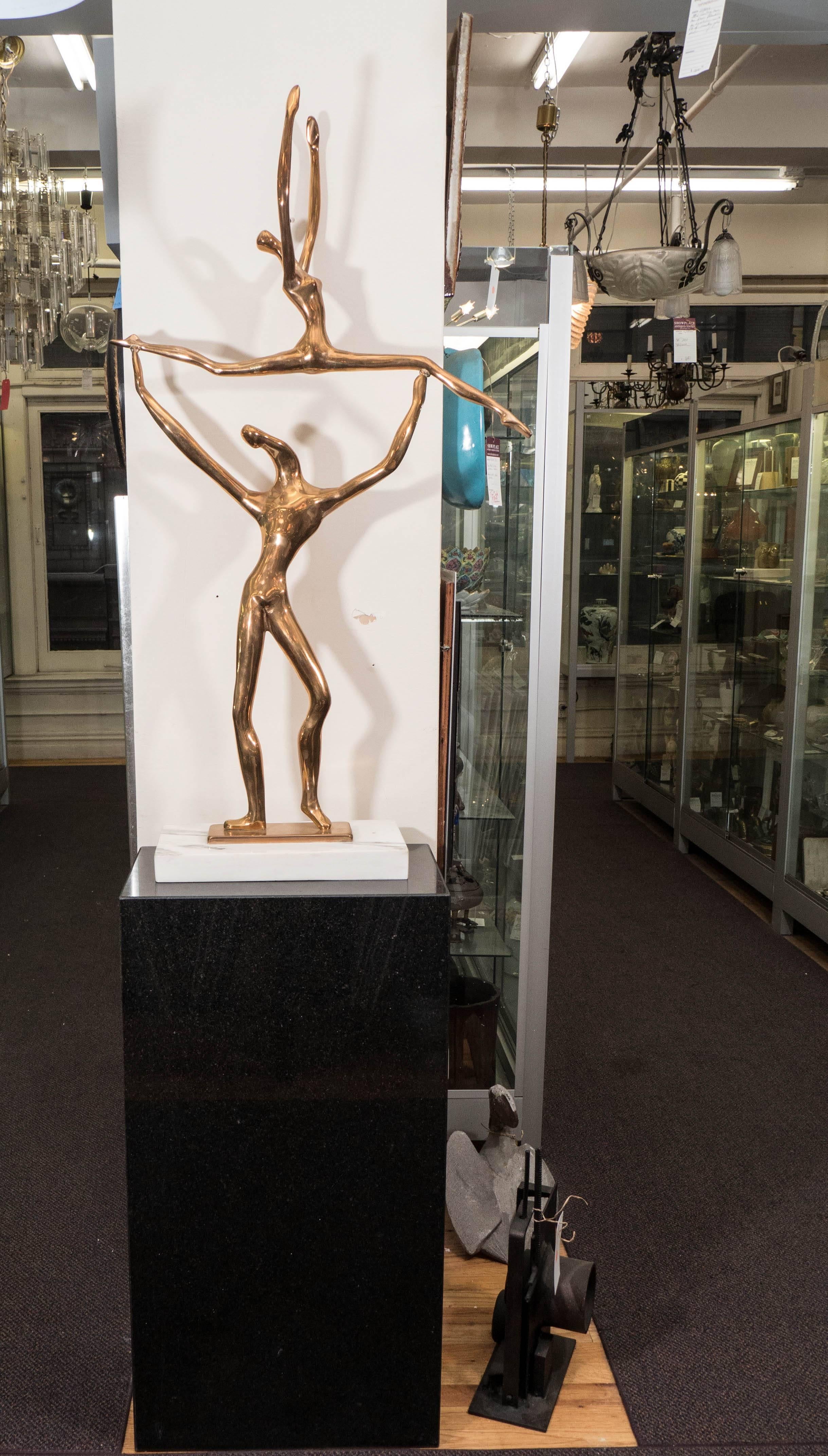 Manuel Carbonell Sculpture of 'Two Dancers' in Polished Bronze at ...