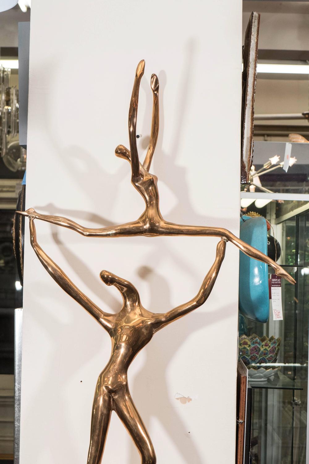 Manuel Carbonell Sculpture of 'Two Dancers' in Polished Bronze at 1stdibs