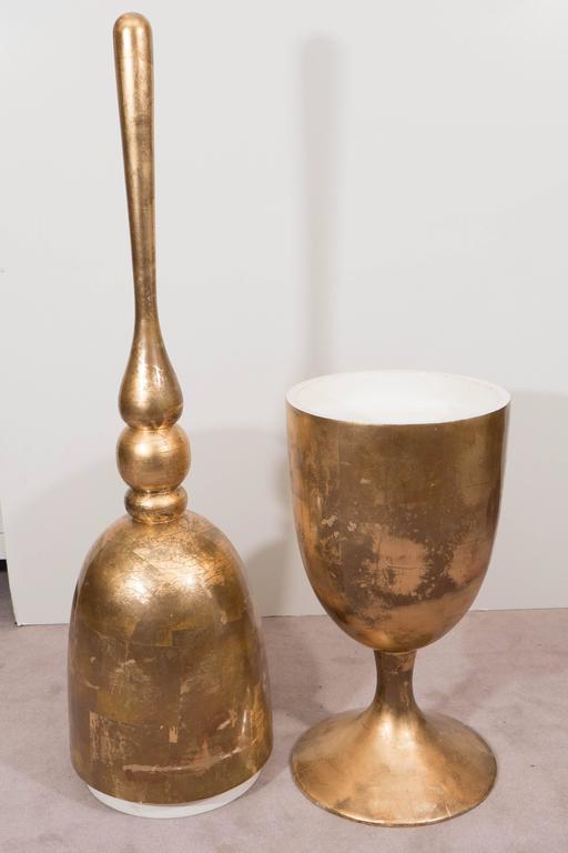 Impressive Large Ice Bucket in Gold-Leaf at 1stDibs