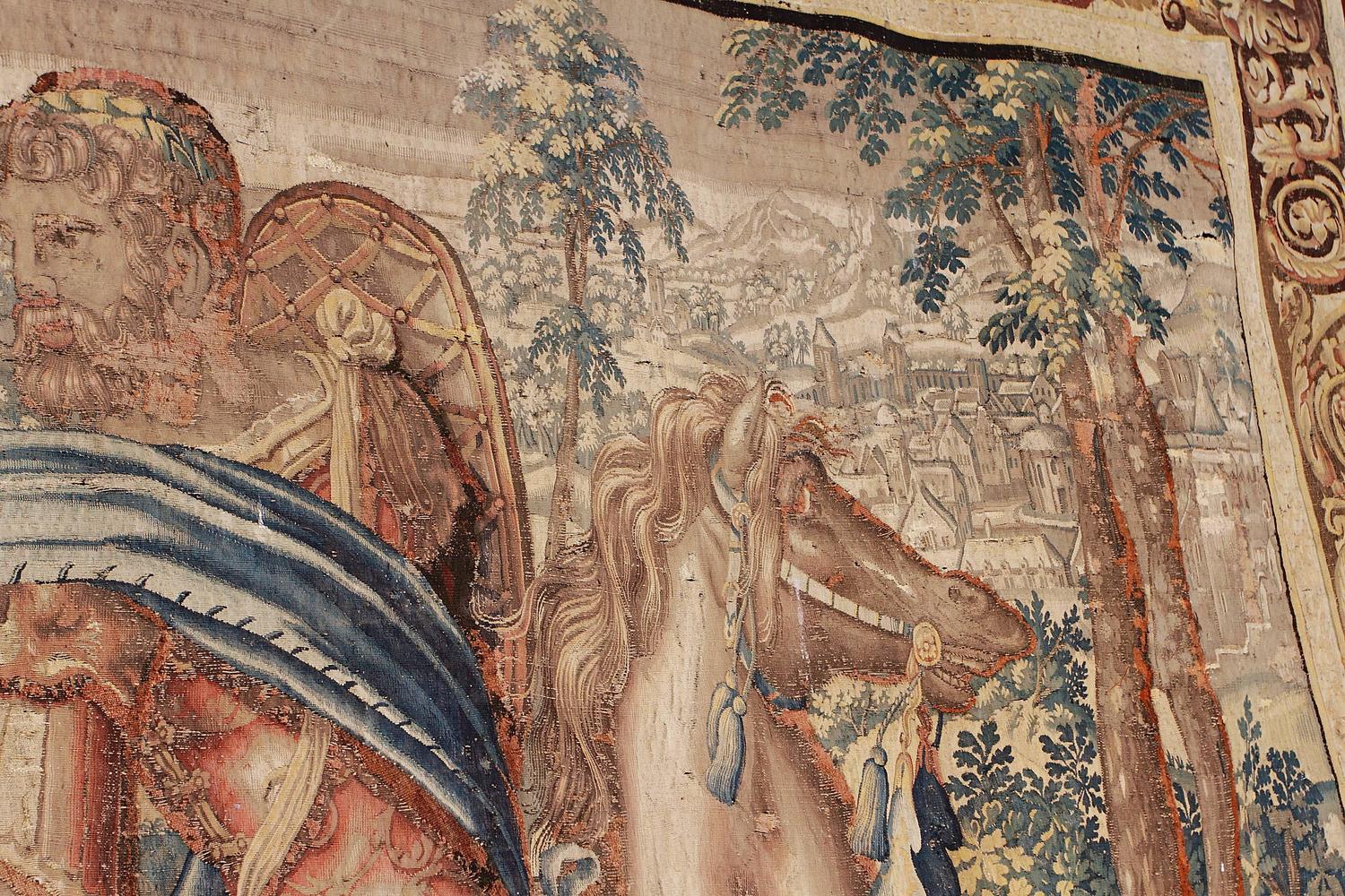 Large 17th Century Flanders Tapestry Depicting a Roman Scene at 1stdibs