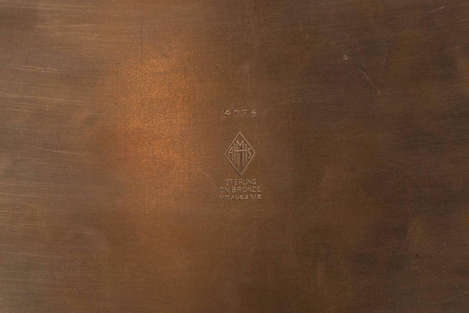 Gorgeous Aesthetic Movement Bronze Box with Sterling Silver Overlay by ...