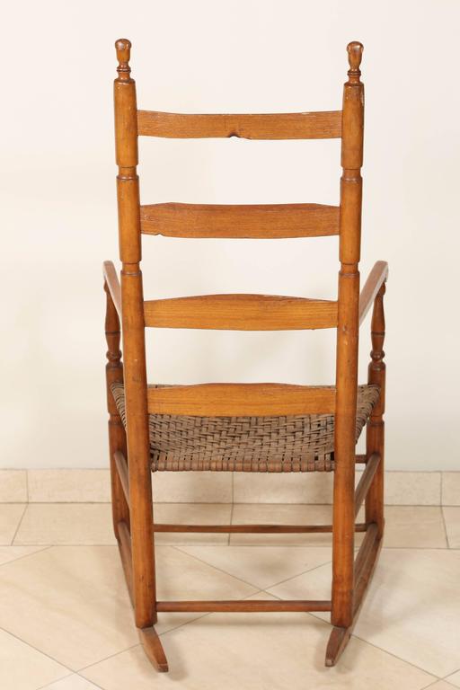 Ladder High Back Rocking Chair For Sale at 1stDibs