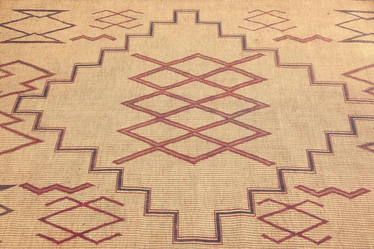 Vintage Moroccan Leather Tuareg Rug North Africa at 1stDibs | tuareg ...