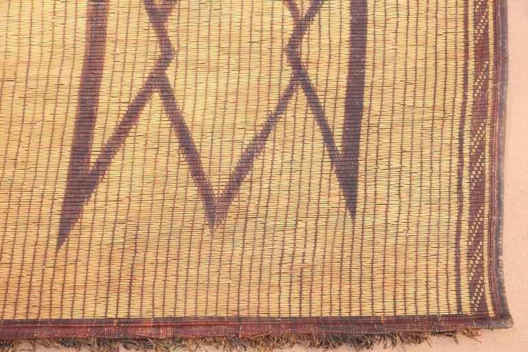 Vintage Moroccan Leather Tuareg Rug North Africa at 1stDibs | tuareg ...