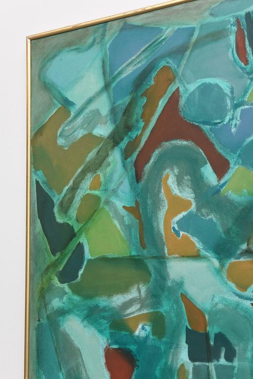 Danish Abstract Composition by Eva Beyer, 1974 at 1stDibs