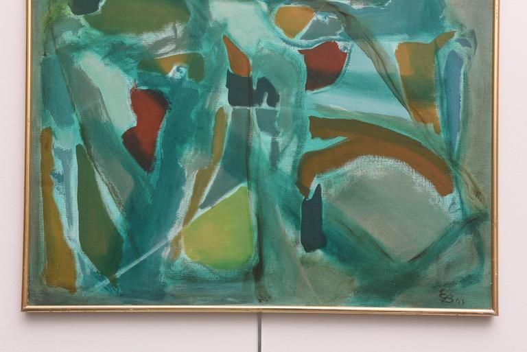 Danish Abstract Composition by Eva Beyer, 1974 at 1stDibs