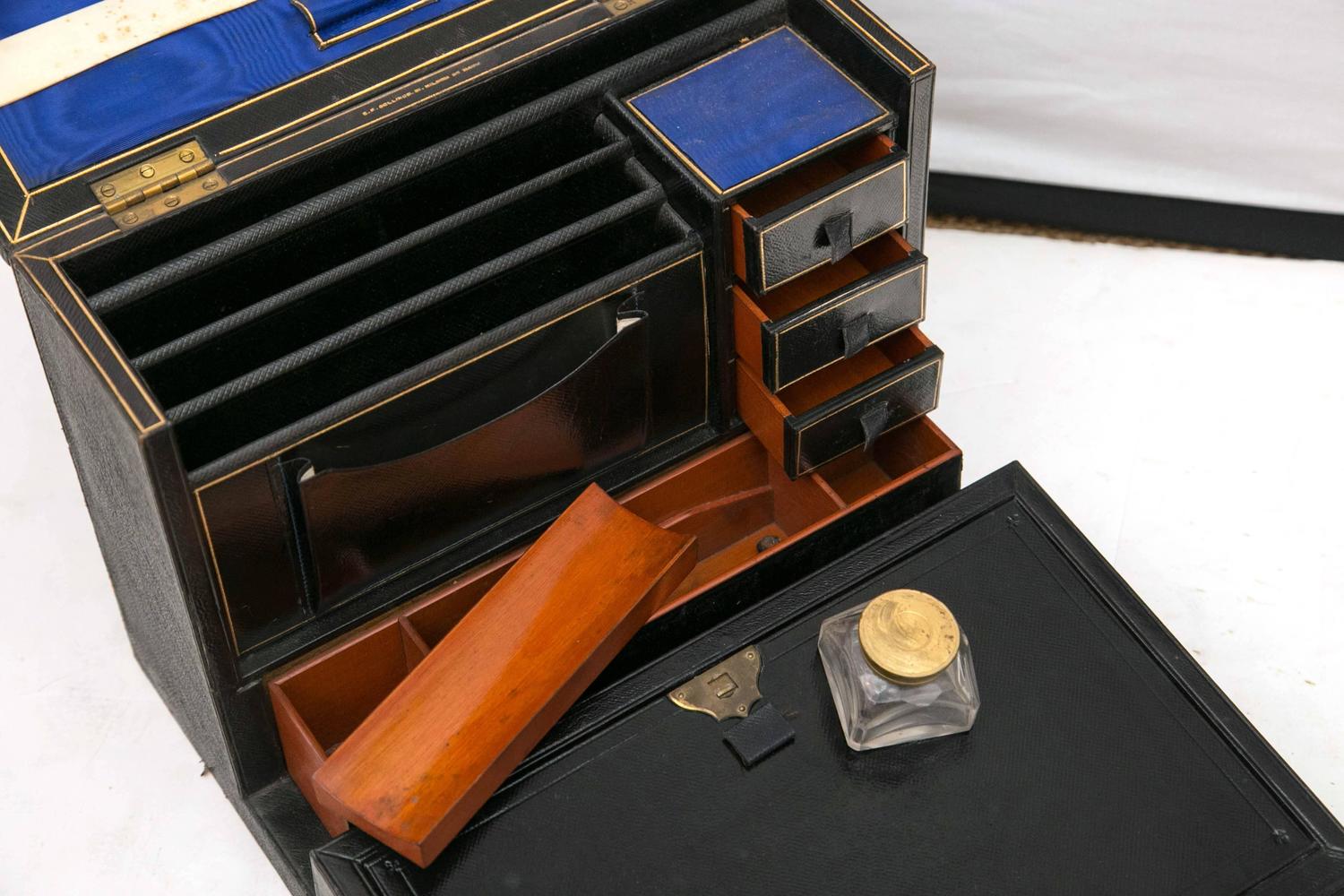 Victorian Period Leather Travelling Writing Case For Sale at 1stdibs