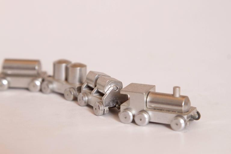 Machine Age Art Deco German Industrial Design Anodized Aluminum Rolling ...