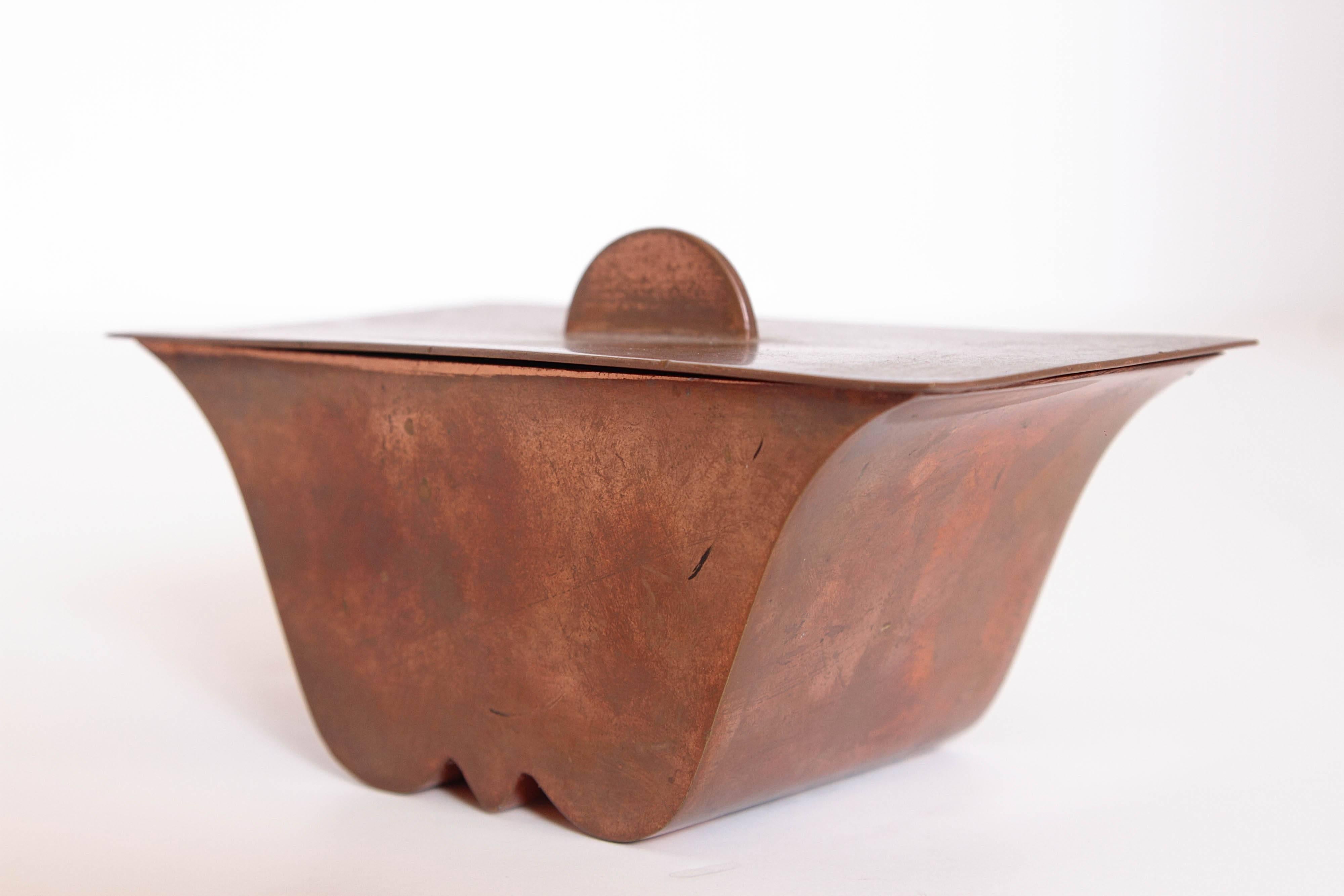Machine Age Art Deco Albert Reimann Copper Wing Box for Chase ...