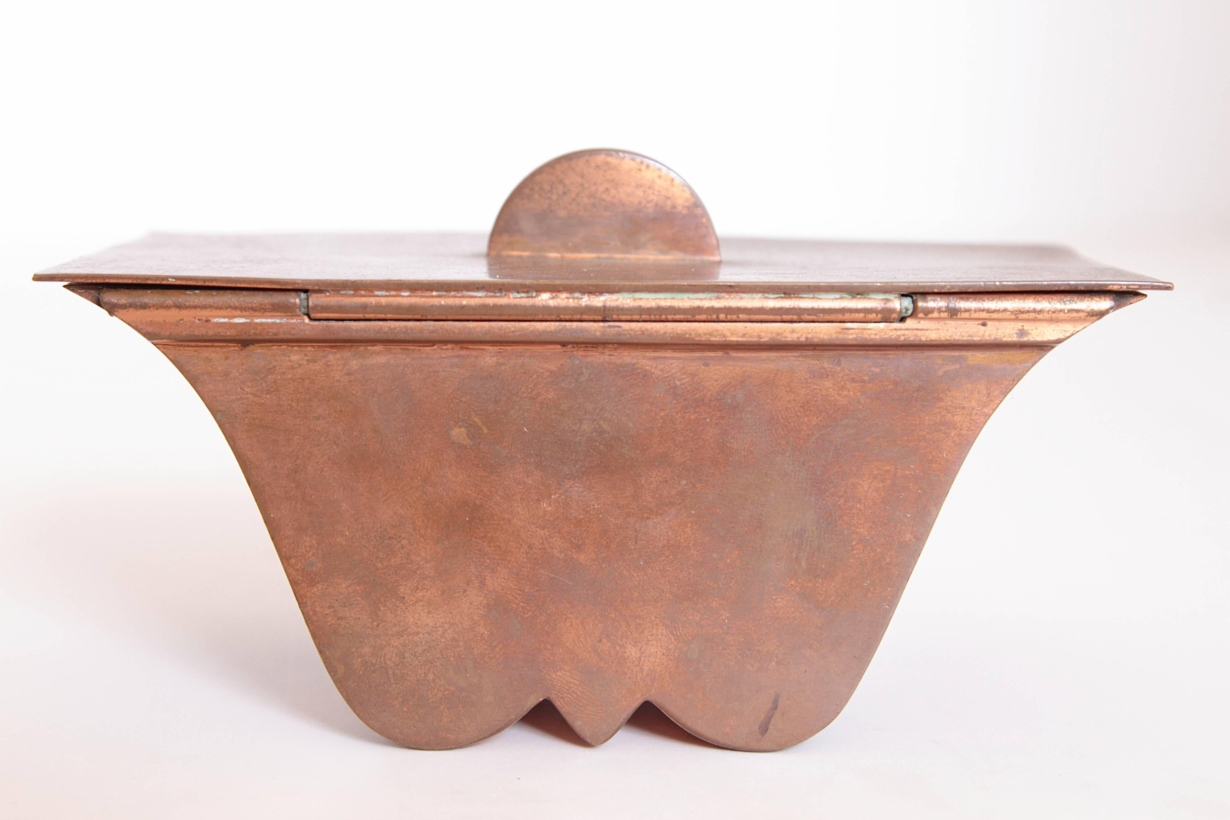 Machine Age Art Deco Albert Reimann Copper Wing Box for Chase ...
