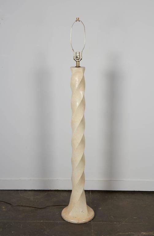 Twisted Plaster Column Floor Lamp at 1stDibs | plaster floor lamp ...