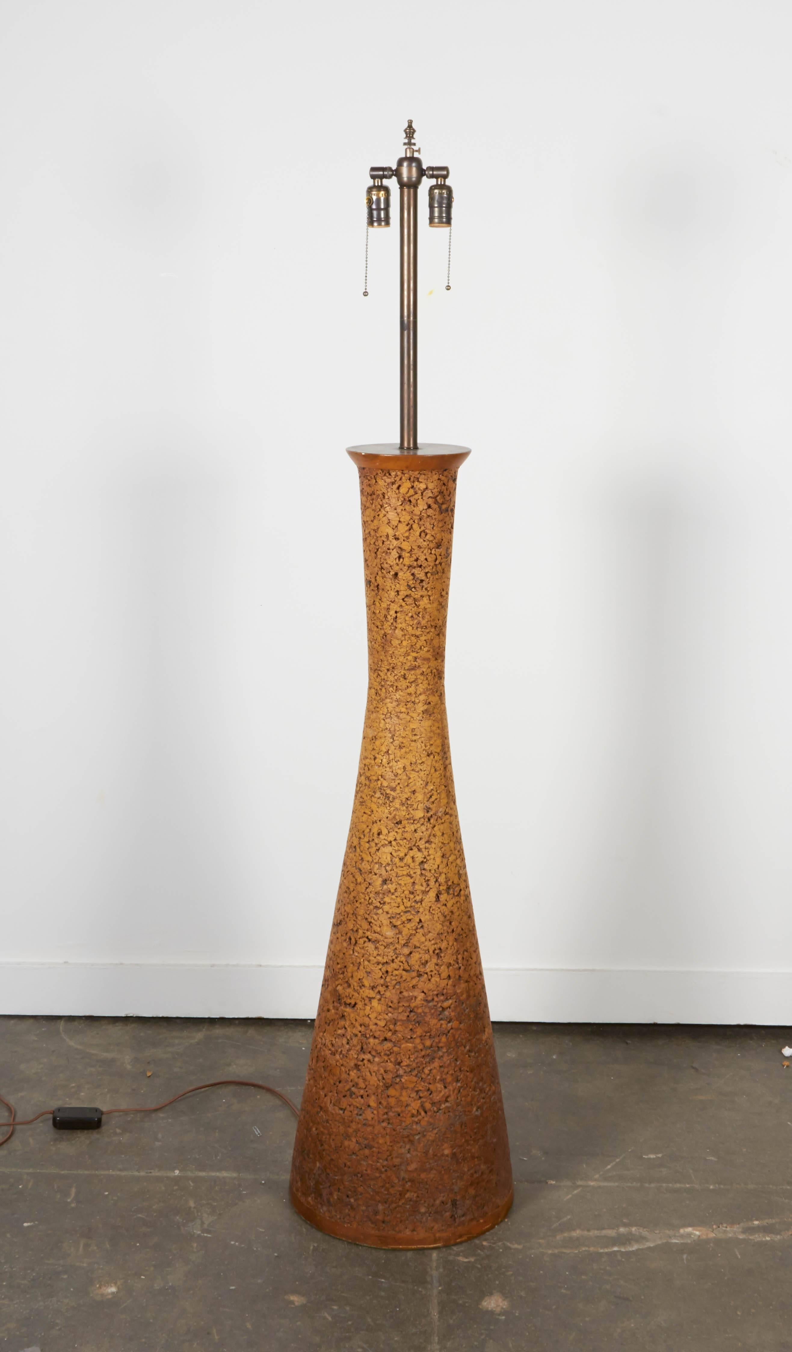 Midcentury Cork Floor Lamp at 1stDibs | floor lamps cork