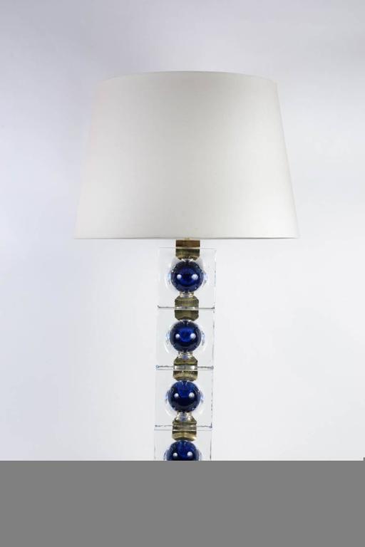 Pair of Murano Glass Lamps Designed by Juanluca Fontana For Sale at 1stDibs