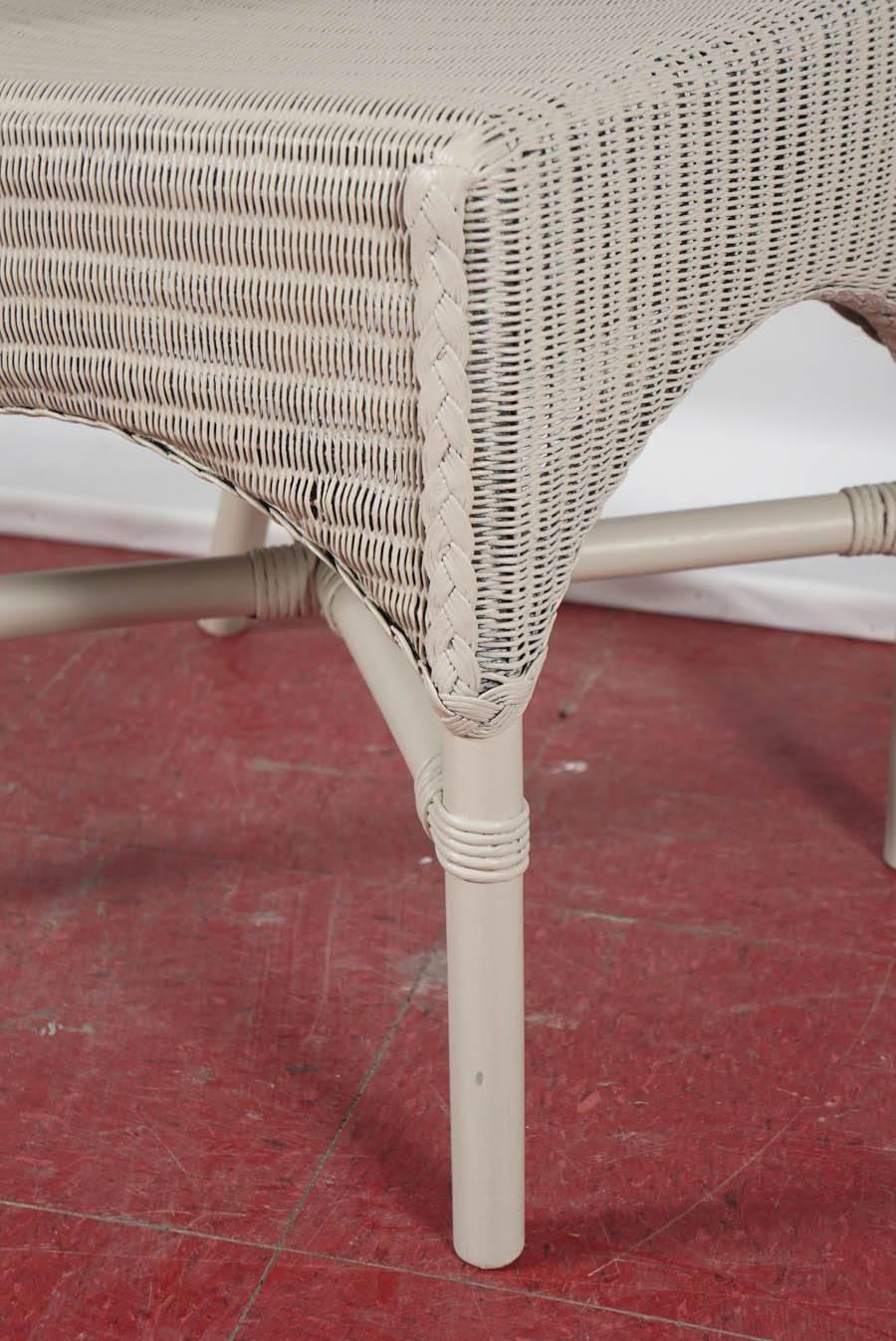 Six Vintage Lloyd Loom Wicker Dining Chairs For Sale at 1stdibs