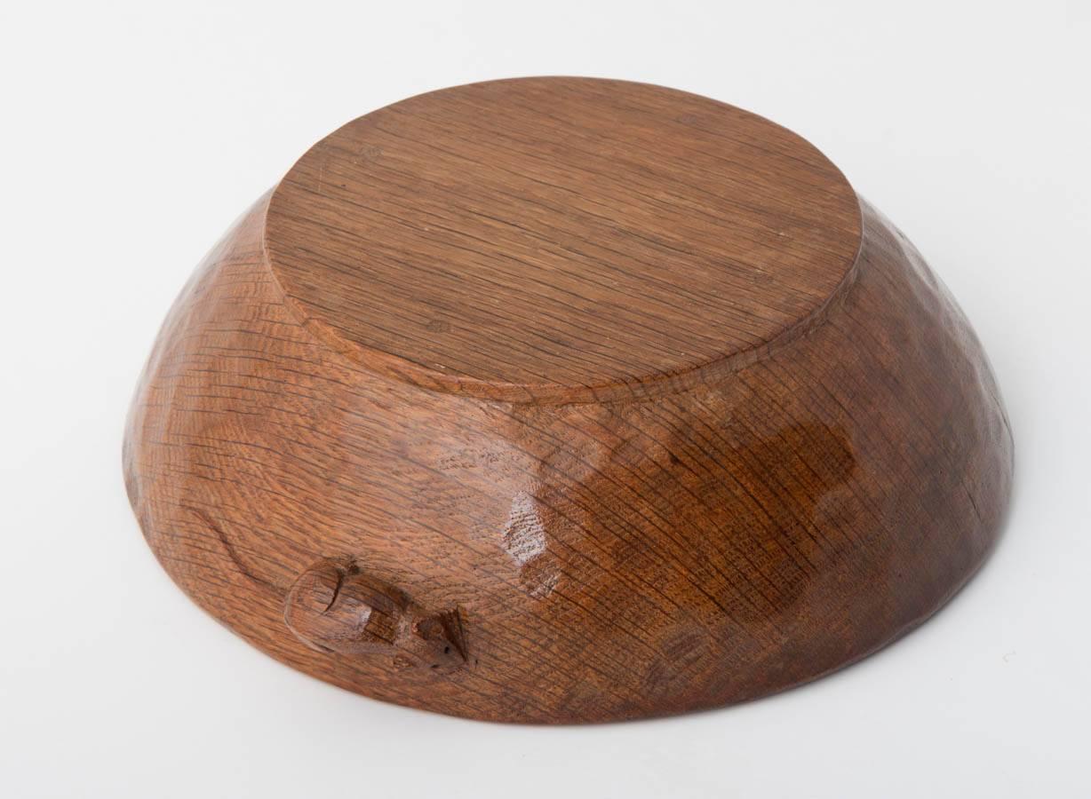 Robert Mouseman Thompson carved oak fruit bowl, England circa 1950 at ...