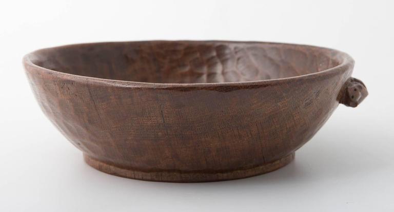 Robert Mouseman Thompson carved oak fruit bowl, England circa 1950 at ...