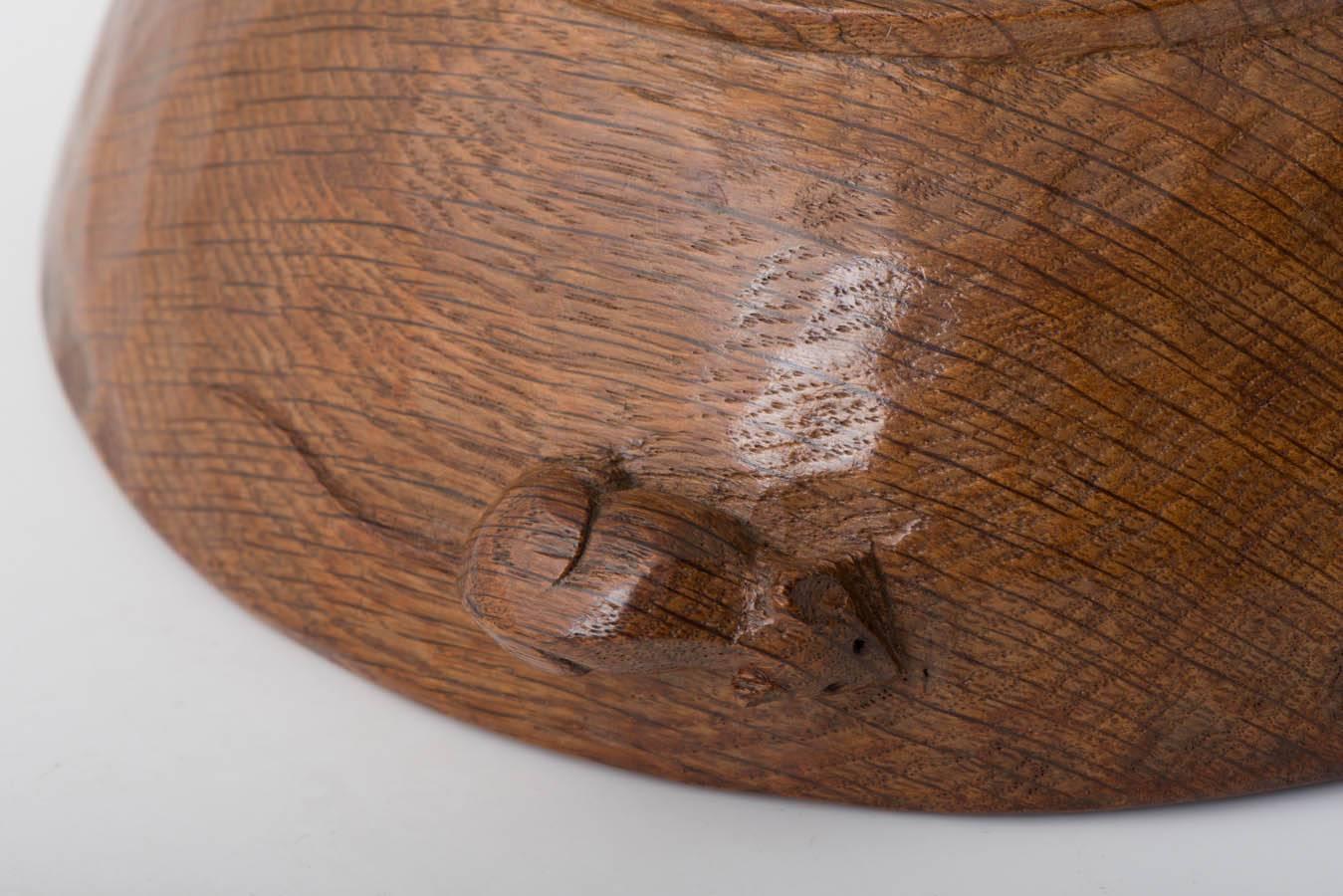 Robert Mouseman Thompson carved oak fruit bowl, England circa 1950 at ...
