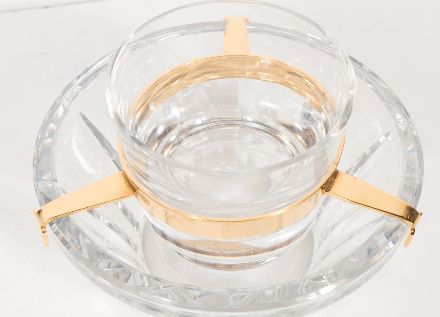 Exquisite Hand-Cut Crystal Caviar Dish and Cooling Bowl by Baccarat at ...