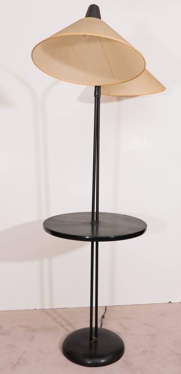 Midcentury Dual Light Gooseneck Floor Lamp with Table at 1stDibs | dual ...