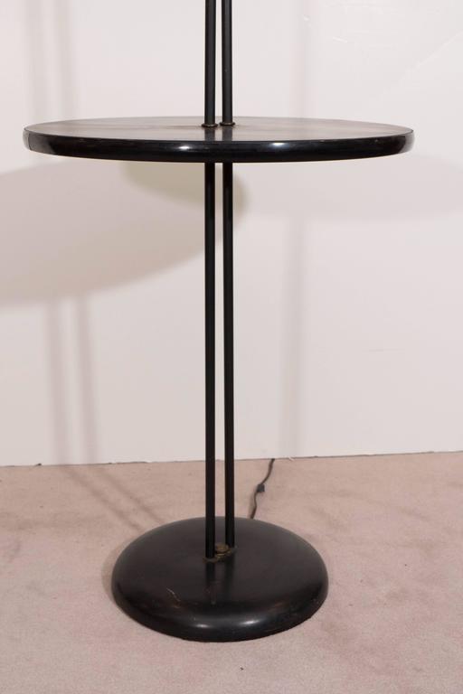 Midcentury Dual Light Gooseneck Floor Lamp with Table at 1stDibs | dual ...