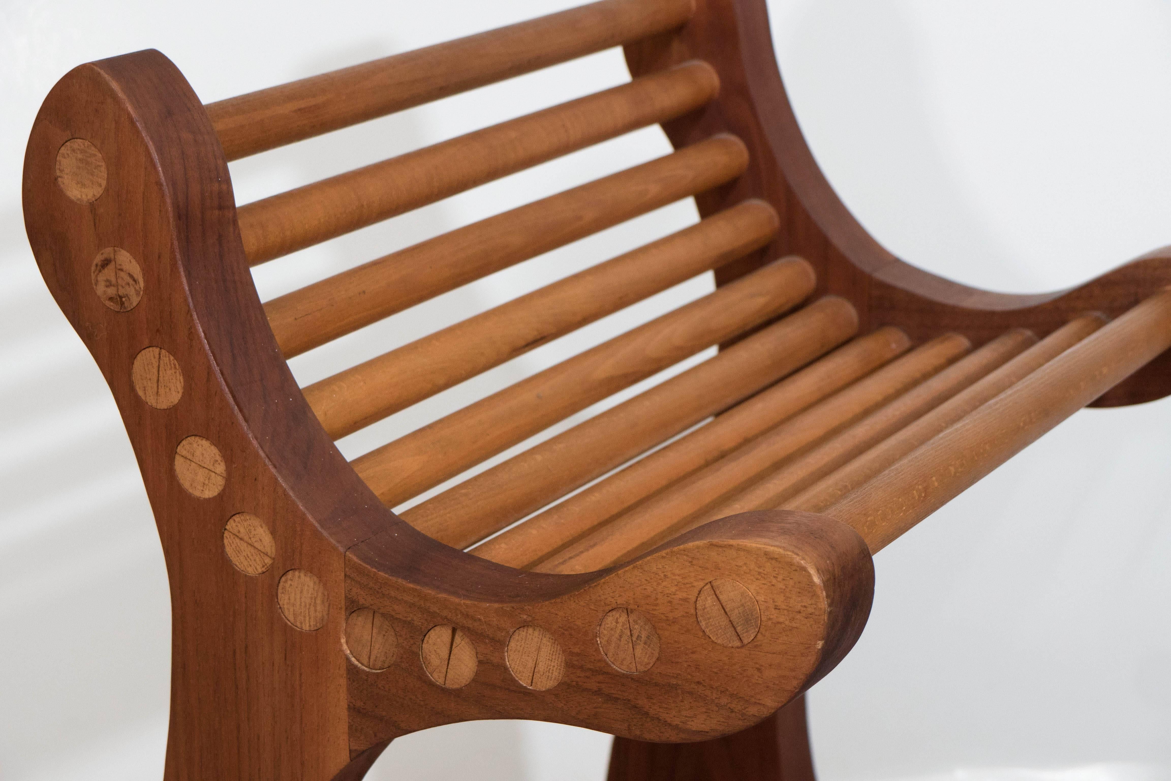 Curved Wooden Dowel Chair For Sale at 1stDibs | curved dowel, curved ...