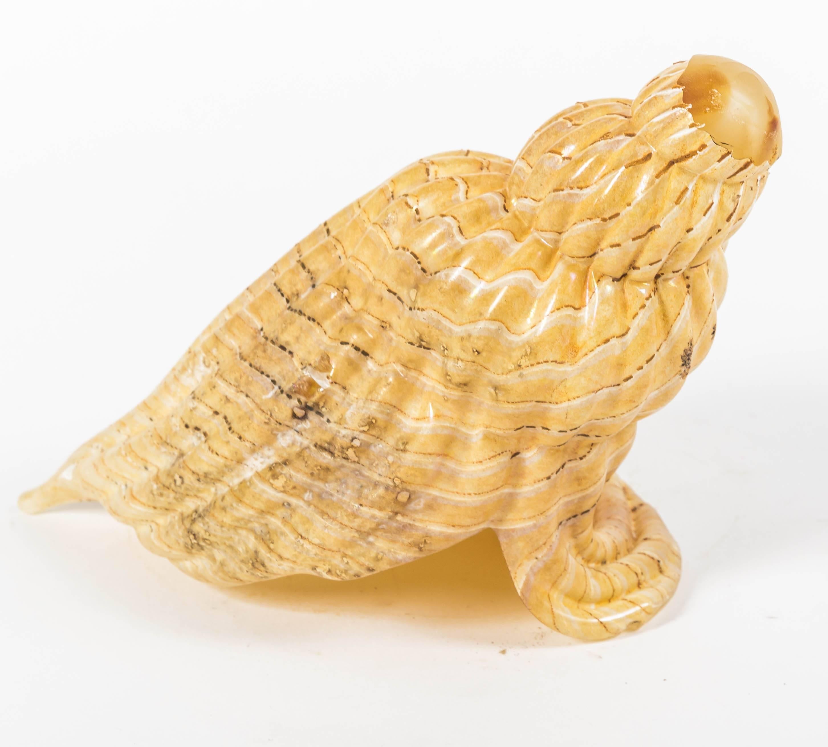 Large Murano Glass Conch Shell Sculpture with Brown Detail at 1stDibs ...