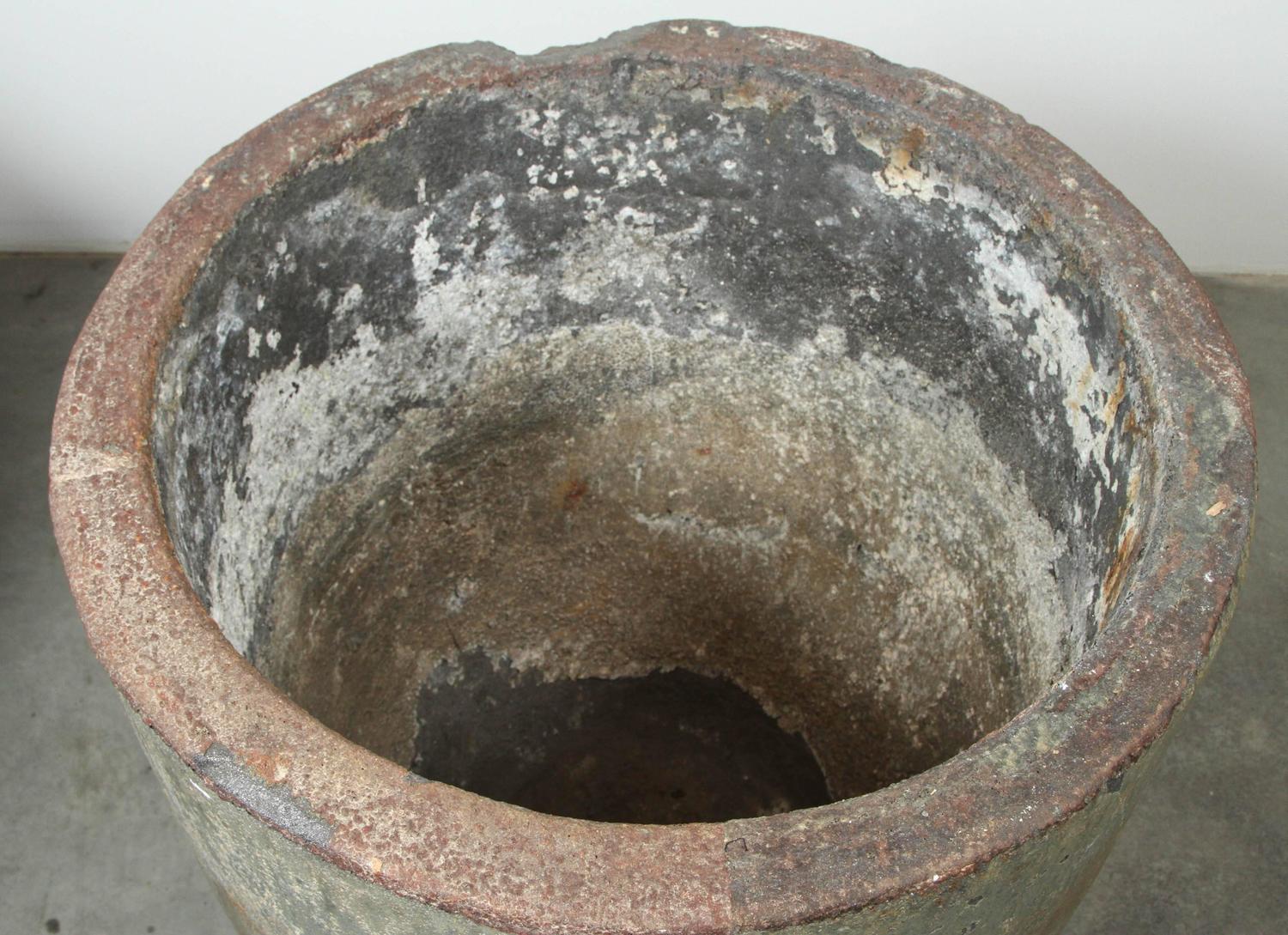 Large-Scale Glazed Foundry Crucible For Sale at 1stdibs