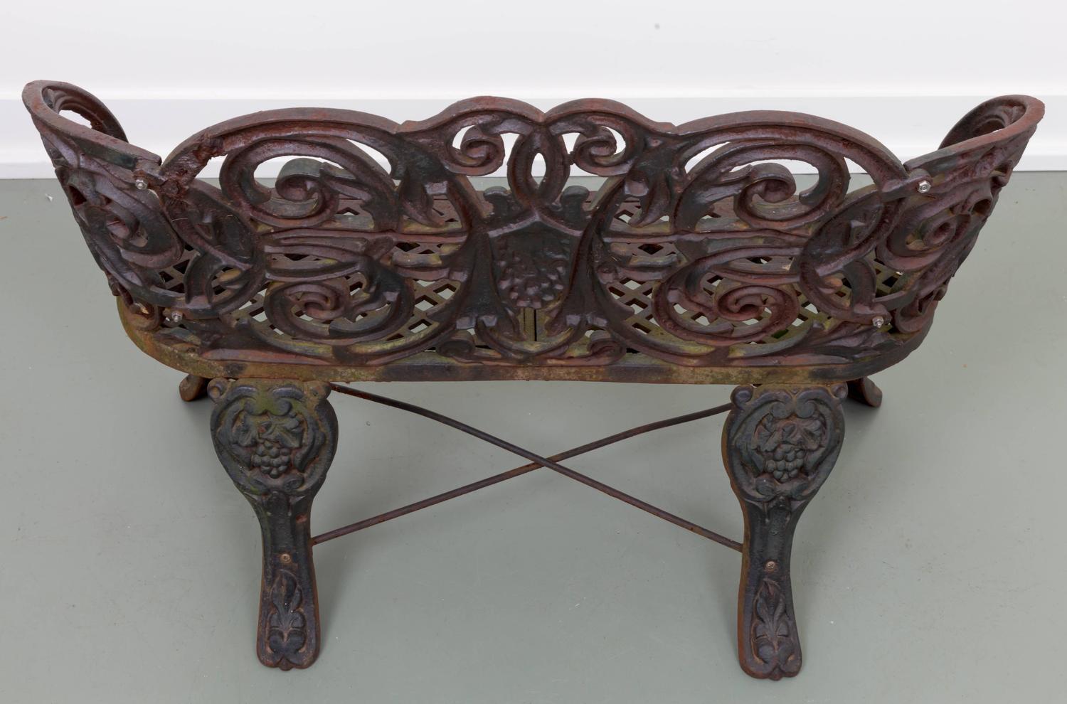 20th Century American Cast Iron "Scroll Settee" For Sale at 1stdibs