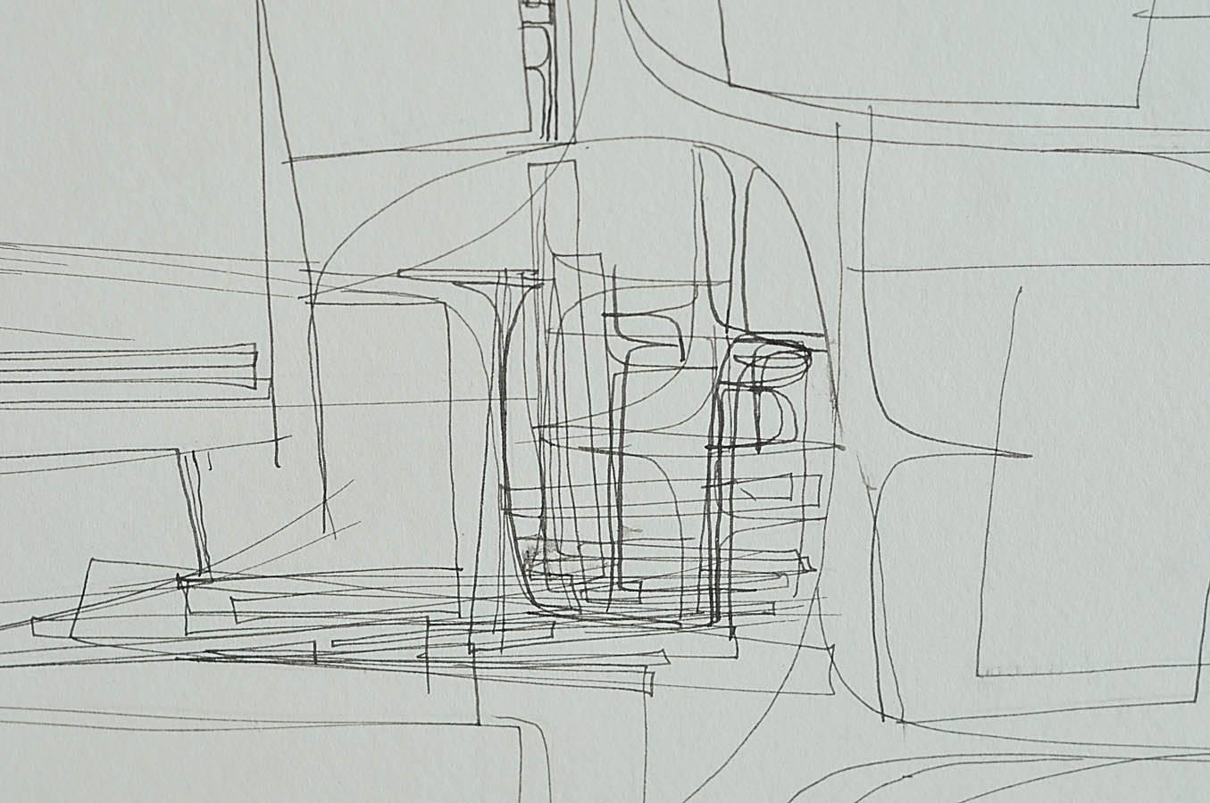 1960s Abstract Ink Drawing, "Soaring, " by Richard Koppe at 1stDibs