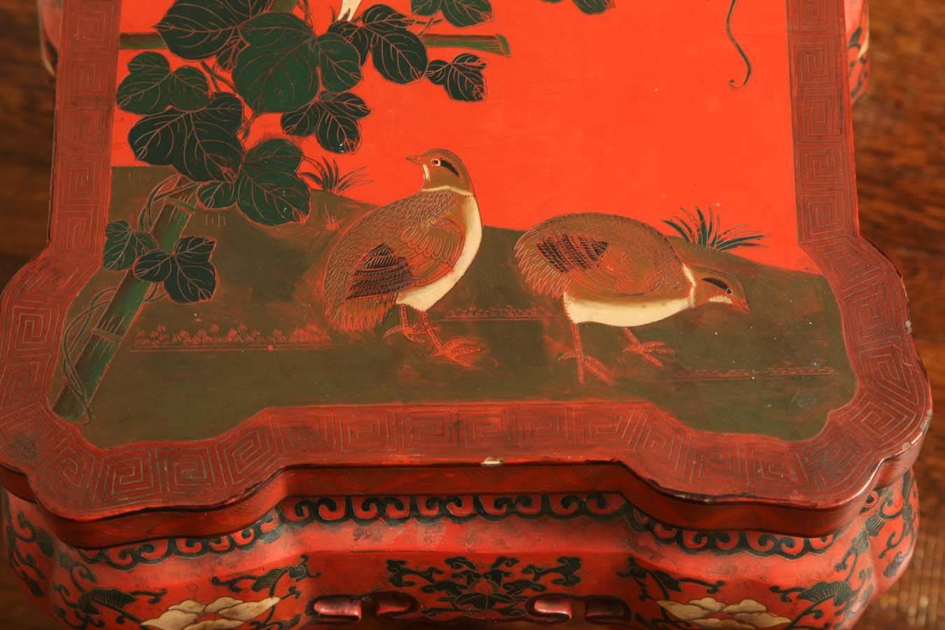 Chinese Red Lacquer Stand at 1stDibs
