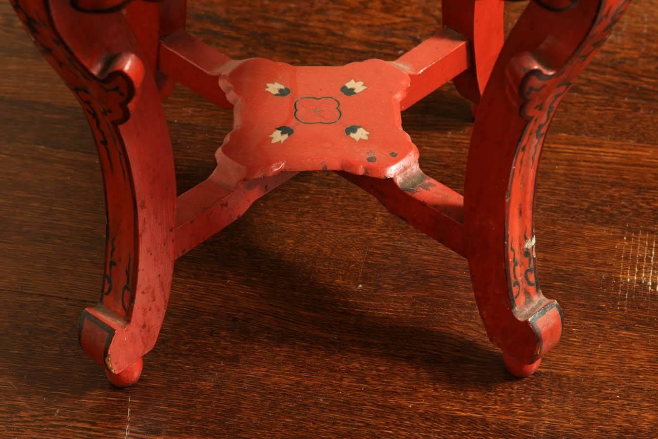 Chinese Red Lacquer Stand at 1stDibs