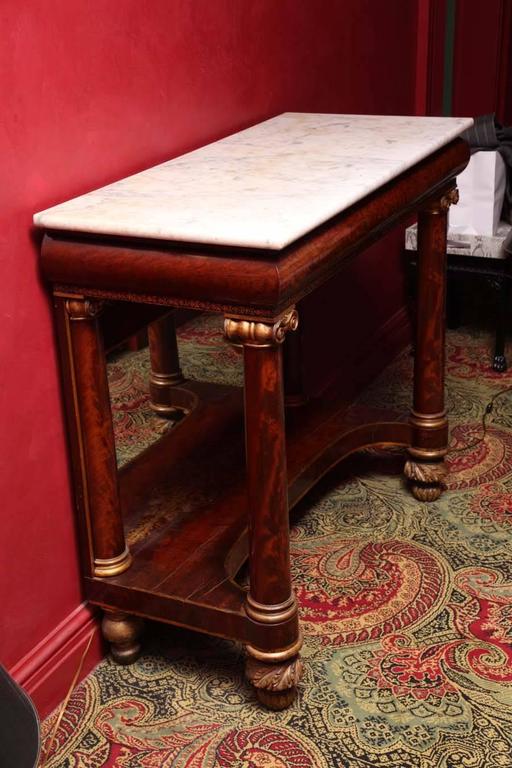 American Empire Marble-Top Mahogany Pier Table For Sale at 1stDibs