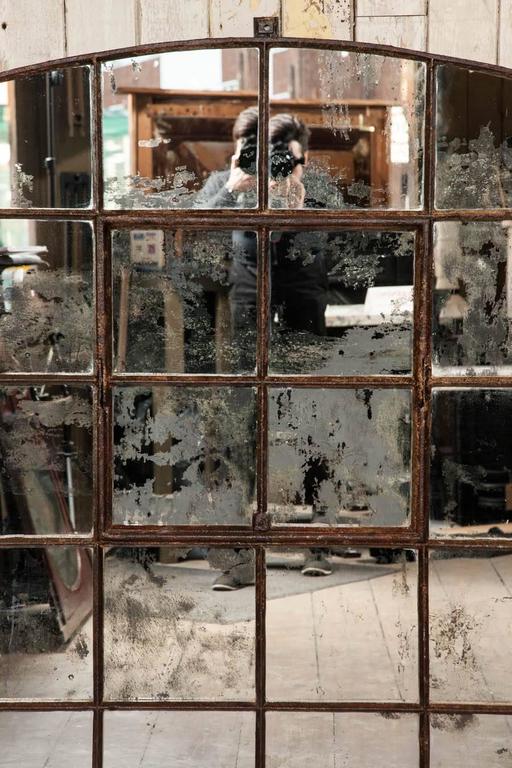 Victorian Cast Iron Warehouse Window Mirror at 1stDibs