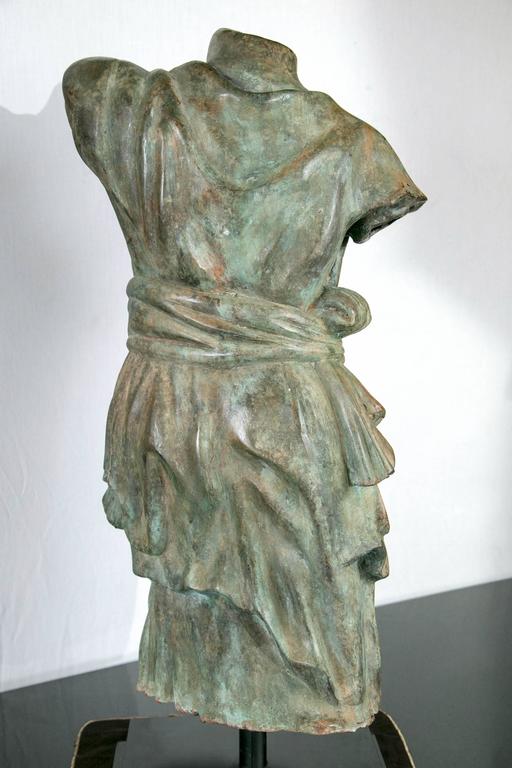 Draped Female Torso in Bronze, after the Antique at 1stDibs