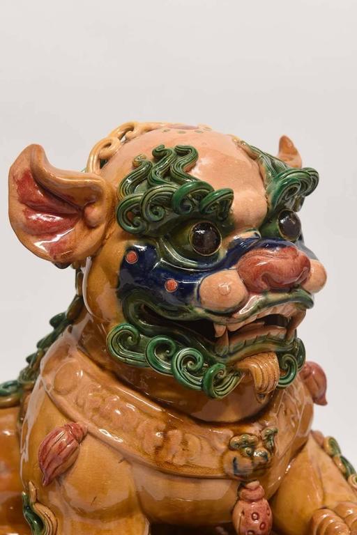 Vintage Pair of Large Foo Dogs at 1stDibs