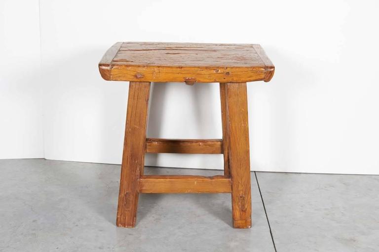 Large Rustic Stool/ Side Table at 1stDibs