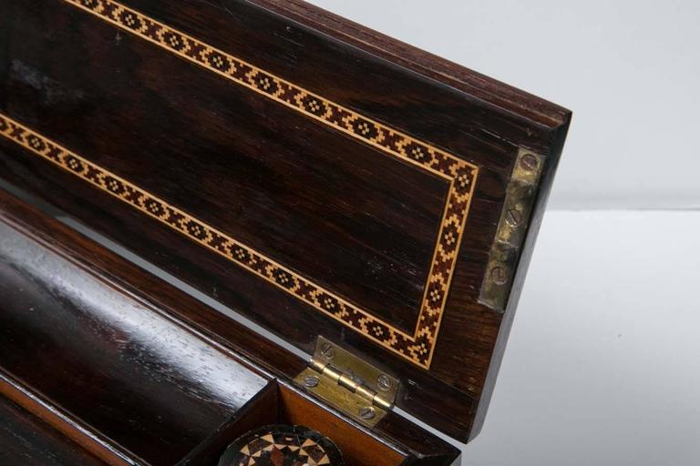 Tunbridge Antique English Rosewood Writing Box, 1870 For Sale at 1stDibs