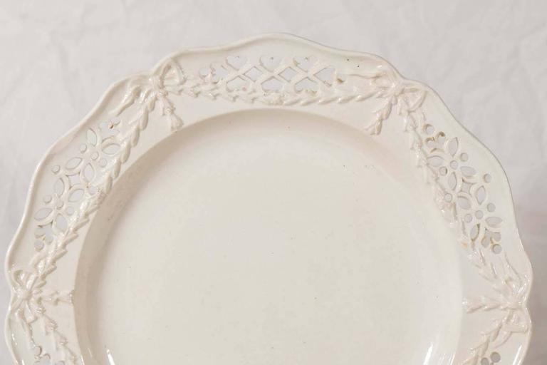 Set of Eight 18th Century Pierced Creamware Dishes at 1stDibs